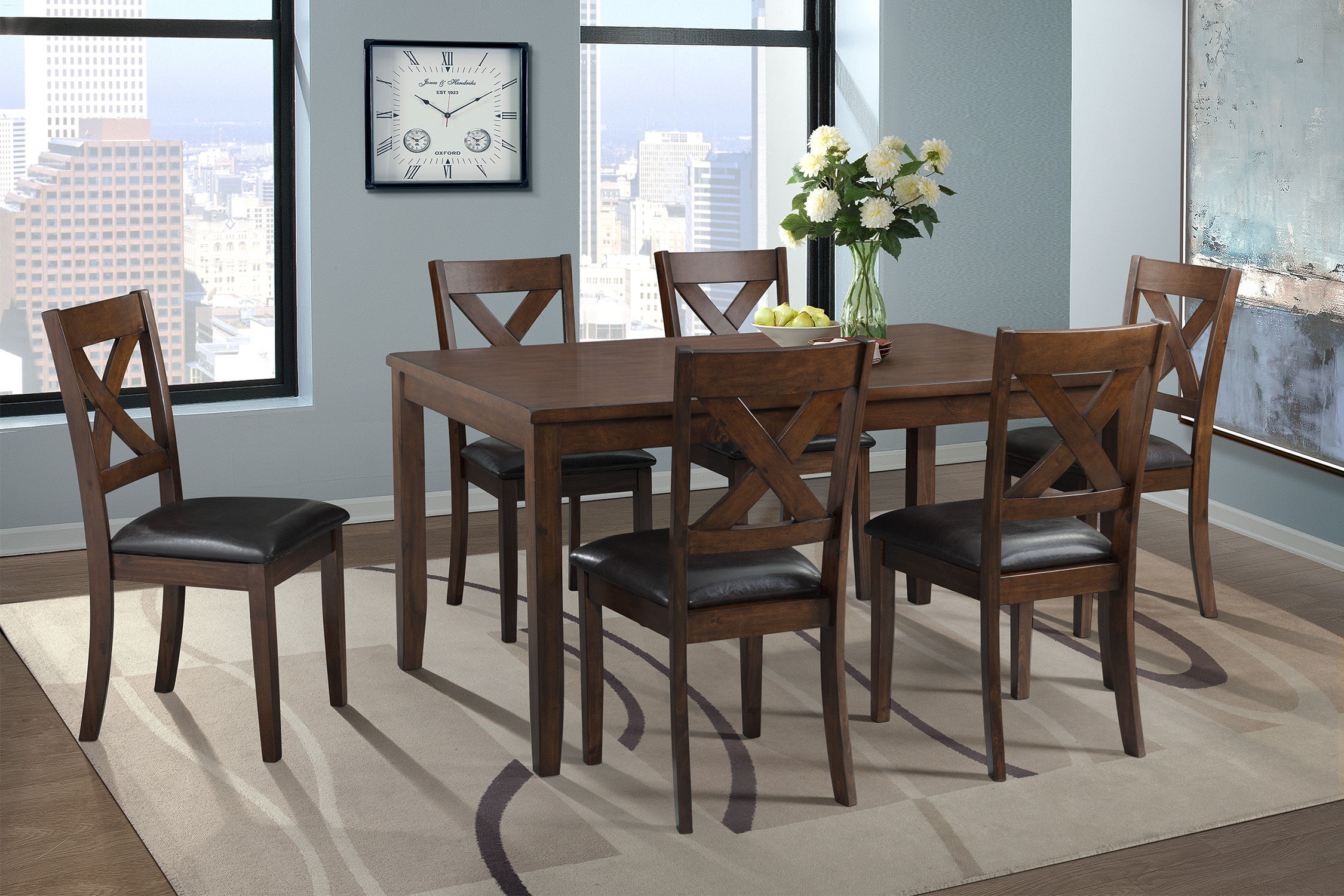 Elements International Casual Dining Alex Dining Set - B.F. Myers Furniture - Nashville TN